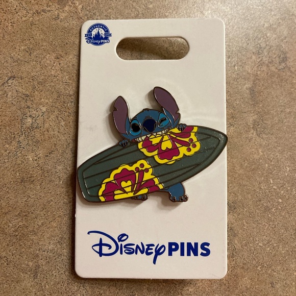 Disney | Other | Disneys Lilo Stitch Stitch Surfboard Pin | Poshmark